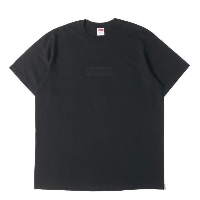 Supreme シュプリーム Tシャツ サイズ:XL / 23SS トーナルBOXロゴ クルーネック Tシャツ (Tonal Box Logo Tee) / ブラック 黒 / トップス カットソー 半袖【メンズ】【中古】【美品】【K4501】