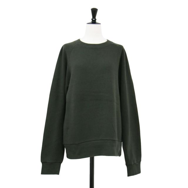THE SHINZONE ザシンゾーン スウェット グリーン系 サイズ:FREE / 22秋冬 コモン スウェットシャツ / COMMON SWEATSHIRT プルオーバー 長袖 クルーネック 裏起毛 コットン / トップス トレーナー【レディース】【中古】【K4501】
