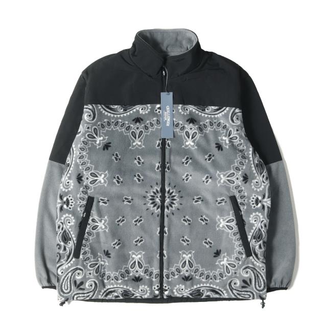 CHALLENGER チャレンジャー ジャケット サイズ:XL 23AW バンダナ柄 フリース フィールド ジャケット BANDANA FIELD JACKET グレー アウター ブルゾン 上着【メンズ】【K4222】