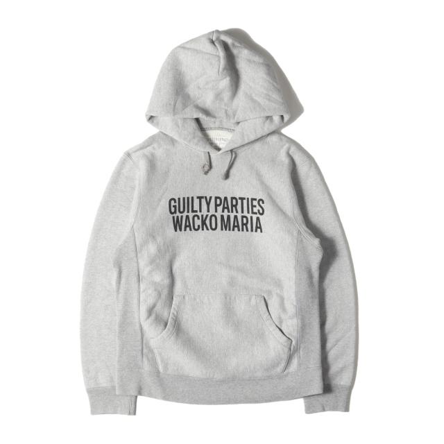 WACKO MARIA ワコマリア パーカー サイズ:S BLANKLINE ブランドロゴ ヘビー スウェットパーカー HEAVY WEIGHT PULLOVER HOODED SWEAT SHIRT グレー トップス フーディー【メンズ】【中古】【K4236】