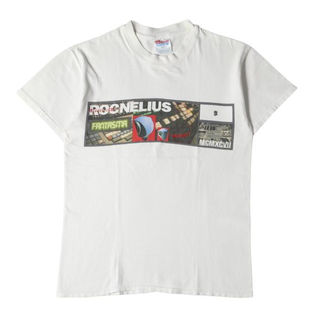 A BATHING APE ア ベイシング エイプ Tシャツ サイズ:YOUTH L(メンズS位) / 90s グラフィック プリント クルーネック Tシャツ (Hanesボディ) / ホワイト 白 / トップス カットソー 半袖【メンズ】【中古】【K4502】