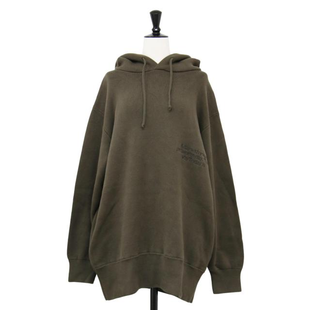 Plage プラージュ パーカー ブラウン サイズ:FREE / 24秋冬 les Tendre 刺繍 フーディー / パーカー 長袖 オーバーサイズ ロゴ コットン / トップス プルオーバー【レディース】【中古】【K4508】