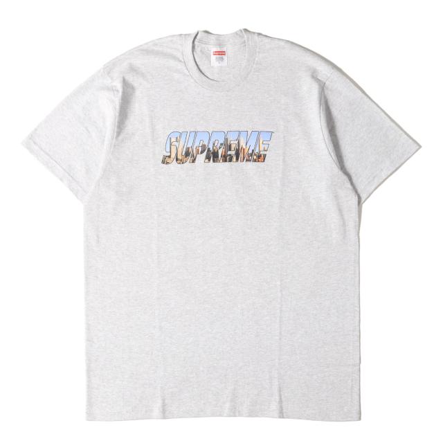 Supreme シュプリーム Tシャツ サイズ:L / 23AW ニューヨーク柄 ブランドロゴ クルーネック Tシャツ (Gotham Tee) / アッシュグレー / トップス カットソー 半袖【メンズ】【K4513】