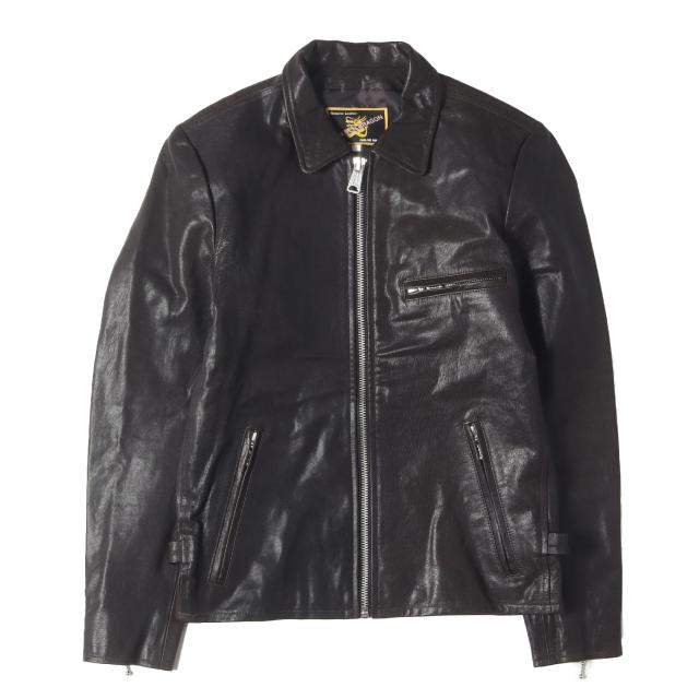 GAIJIN MADE ガイジン メイド ジャケット サイズ:1 / ジップアップ ゴートレザー ジャケット / GOLDEN DRAGON / ダークブラウン / アウター ブルゾン 上着【メンズ】【中古】【K4513】