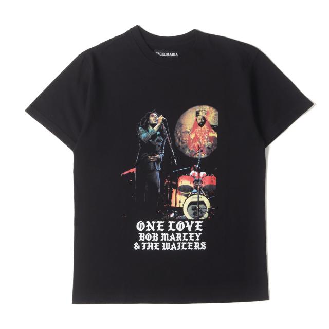 WACKO MARIA ワコマリア Tシャツ サイズ:M / 23SS BOB MARLEY フォト プリント クルーネック Tシャツ (CREW NECK T-SHIRT) / ブラック 黒 / トップス カットソー 半袖 / コラボ【メンズ】【中古】【美品】【K4515】