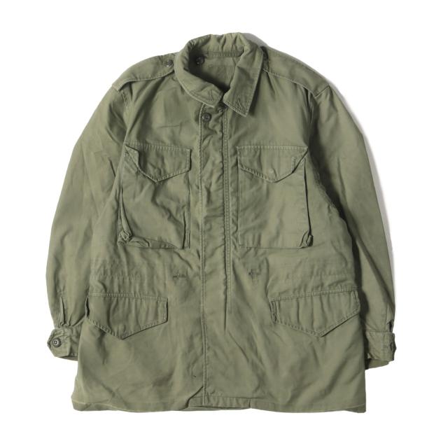 50〜60s 米軍実物 M-51 フィールドジャケット オリーブ サイズ:詳細参照(M位) アウター ブルゾン 上着 コート Vintage Military Item ヴィンテージ 古着 ミリタリー 【メンズ】【中古】【K4267】