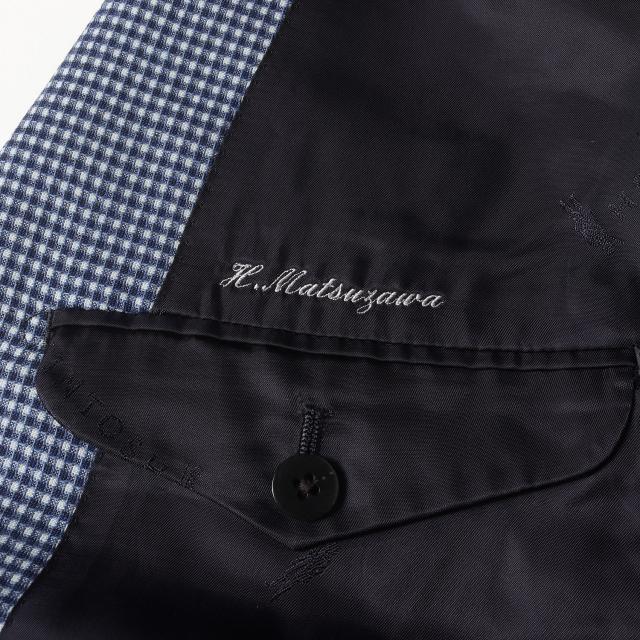 MACKINTOSH マッキントッシュ ジャケット サイズ:92-78-170 / ギンガムチェック スーパー120S ウール 2B テーラード ジャケット (G1D31-305) / MADE IN JAPAN / ブルー系 / アウター ブレザー 上着【メンズ】【中古】【K4522】