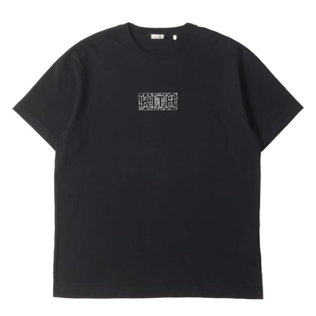 KITH NYC キス ニューヨークシティー Tシャツ サイズ:L / 22SS MARVEL スパイダーン ボックスロゴ クルーネック Tシャツ (Spider-Man Web Logo Tee) / ブラック 黒 / トップス カットソー 半袖 / コラボ【メンズ】【中古】【美品】【K4523】