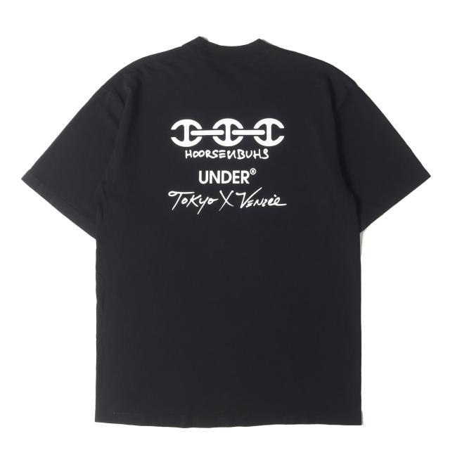 HOORSENBUHS ホーセンブース Tシャツ ブラック 黒 サイズ:M | 24AW UNDER R トーキョー ベニス ロゴ クルーネック Tシャツ (4020900399)| MADE IN USA | トップス カットソー 半袖 | コラボ【メンズ】【中古】【美品】【K4526】