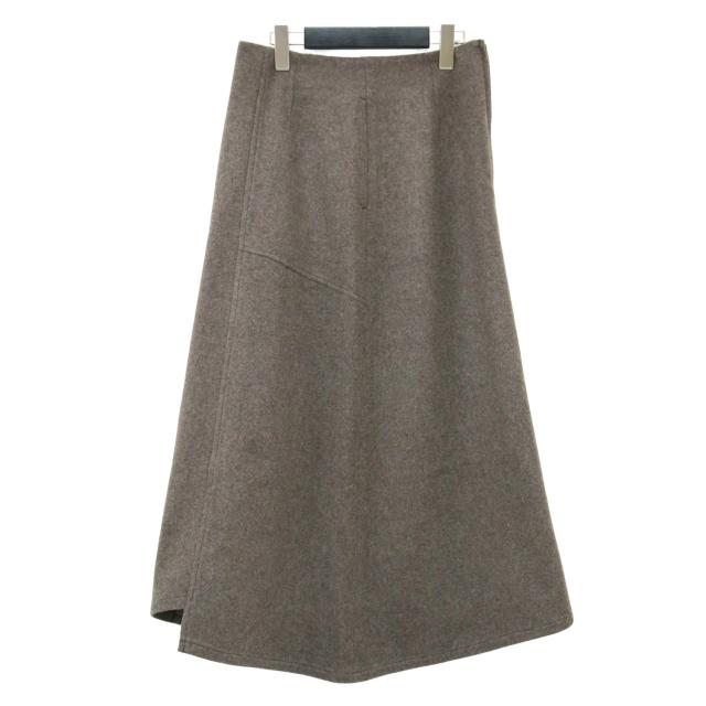 FLORENT フローレント スカート ブラウン サイズ:34(S) | 24秋冬 ロイヤルジロン メルトン スカート / ロング Aライン スリット ウール | 日本製 | ボトムス【レディース】【中古】【美品】【K4526】