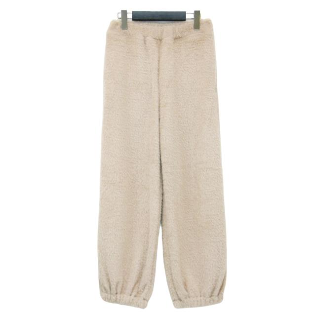 FLORENT フローレント パンツ ベージュ サイズ:32(XS) | 24秋冬 テディ ジョガーパンツ / イージーパンツ | ワイド 裾ゴム フェイクファー | 日本製 | ボトムス ズボン【レディース】【中古】【美品】【K4526】