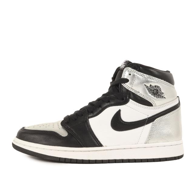 NIKE ナイキ サイズ:WMNS US7(24.0cm) | WMNS AIR JORDAN 1 HIGH OG SILVER TOE (CD0461-001) | ウィメンズ エアジョーダン 1 ハイ | シルバートゥ ブラック メタリックシルバー | ハイカット スニーカー シューズ 靴【メンズ】【中古】【K4538】