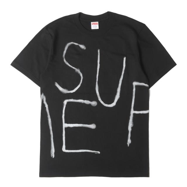Supreme シュプリーム Tシャツ ブラック 黒 サイズ:S | 25SS ペイントロゴ クルーネック Tシャツ (Painted Tee) | トップス カットソー 半袖【メンズ】【K4538】
