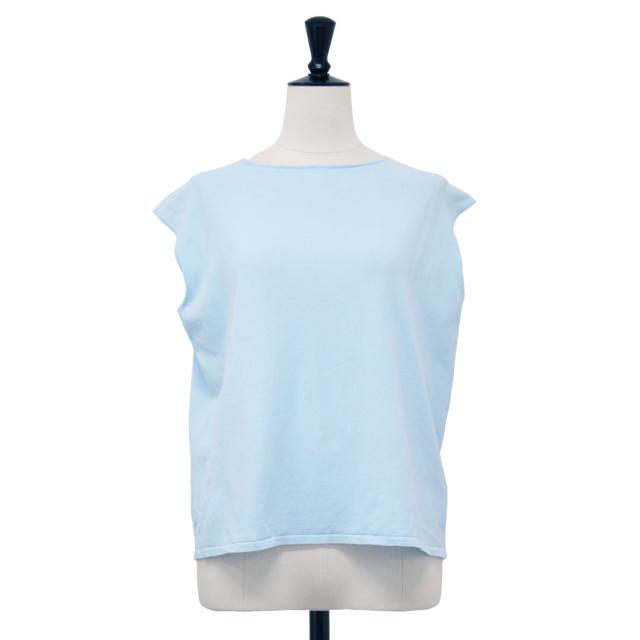 Theory セオリー ニット ライトブルー Wooster Crepe Knit Boat Neck Top【レディース】