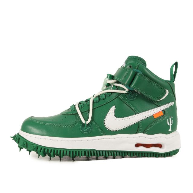 OFF-WHITE オフホワイト サイズ:26.0cm 23SS NIKE AIR FORCE 1 MID SP LTHR PINE GREEN (DR0500-300) ナイキ エアフォース1 ミッド レザー パイングリーン ホワイト US8 ミドルカット スニーカー シューズ 靴 コラボ【メンズ】【K4265】