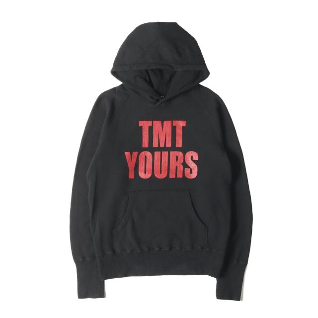 TMT パーカー サイズ:M 21SS TMT YOURS プリント スウェット パーカー ブラック 黒 トップス フーディー【メンズ】【中古】【K4281】
