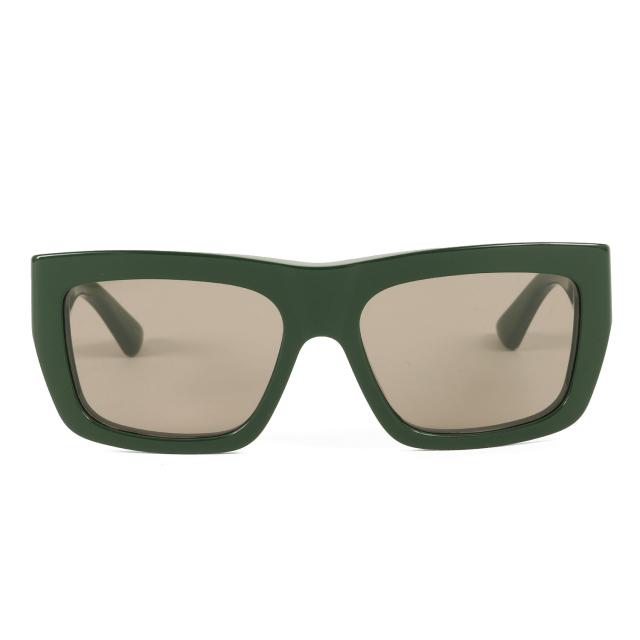 BOTTEGA VENETA ボッテガヴェネタ スクエア セルフレーム サングラス (BV1178S) ダークグリーン 57□17-130 日本製 メガネ ファッション アイテム【メンズ】【中古】【K4261】