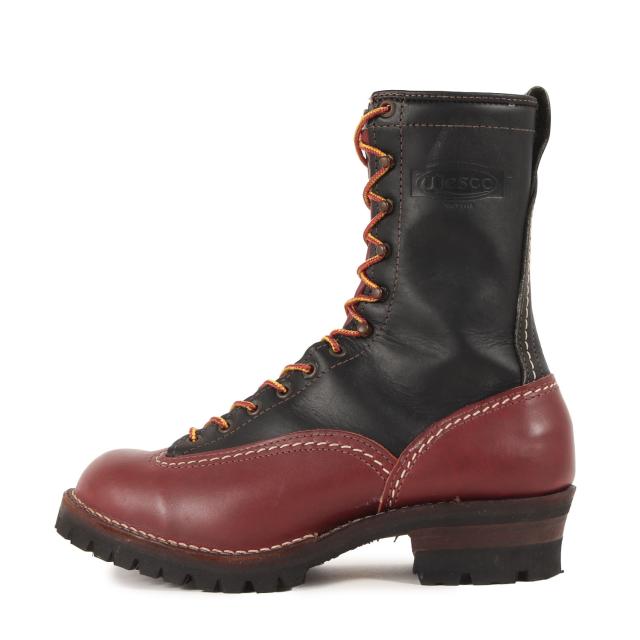 Wesco ウエスコ サイズ:26.0cm 2トーンカラー カスタム ジョブマスター レザーブーツ (Custom Jobmaster) ブラック レッドウッド US8 E ワーク シューズ 靴【メンズ】【中古】【美品】【K4268】