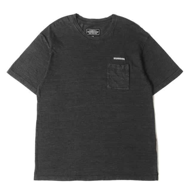 NEIGHBORHOOD ネイバーフッド Tシャツ ブラック 黒 サイズ:L | 20SS ブランドロゴ刺繍 ポケット Tシャツ (ID-P / C-CREW. SS) | トップス カットソー 半袖【メンズ】【中古】【K4530】