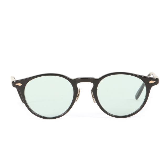 NOCHINO OPTICAL ノチノ オプティカル サングラス ブラック 黒 | カラーレンズ セルフレーム サングラス (TSUKIYOMI) | MADE IN SABAE JAPAN | 44/21/144 | ブランド 眼鏡【メンズ】【中古】【K4530】