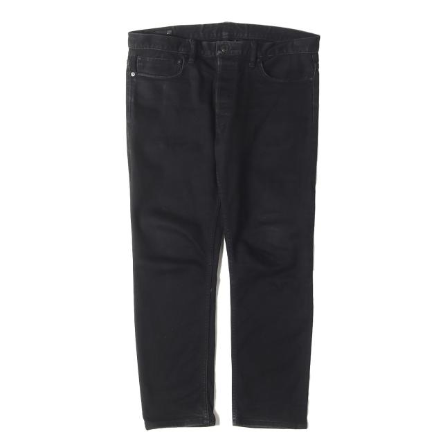 MINEDENIM マインデニム パンツ ブラック 黒 サイズ:12 | スーパースリム ストレッチ デニム スキニー パンツ (S.Slim STR OWS FPK107N-99) | ボタンフライ | 日本製 | ボトムス ジーンズ ジーパン【メンズ】【中古】【K4530】