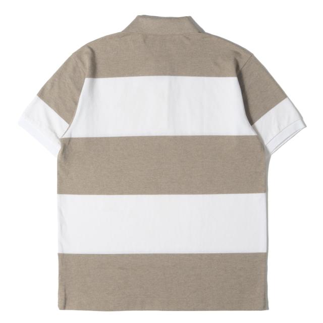 LACOSTE ラコステ ポロシャツ ヘザーブラウン ホワイト サイズ:US M