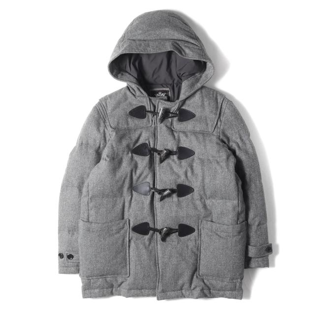 VAN ヴァン ジャケット サイズ:L ストレッチ ウールメルトン ダッフル ダウンジャケット (KW-82512) ヘザーグレー アウター ブルゾン コート 上着【メンズ】【中古】【K4271】