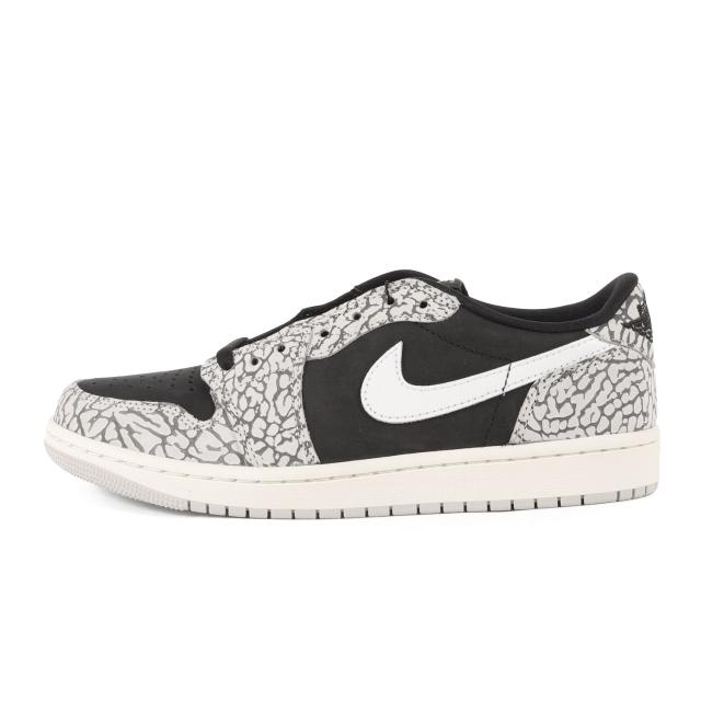 NIKE ナイキ サイズ:25.5cm AIR JORDAN 1 RETRO LOW OG BLACK CEMENT (CZ0790-001) エアジョーダン1 レトロ ロー セメント エレファント ブラック モスリン US7.5 ローカット スニーカー シューズ 靴【メンズ】【K4278】