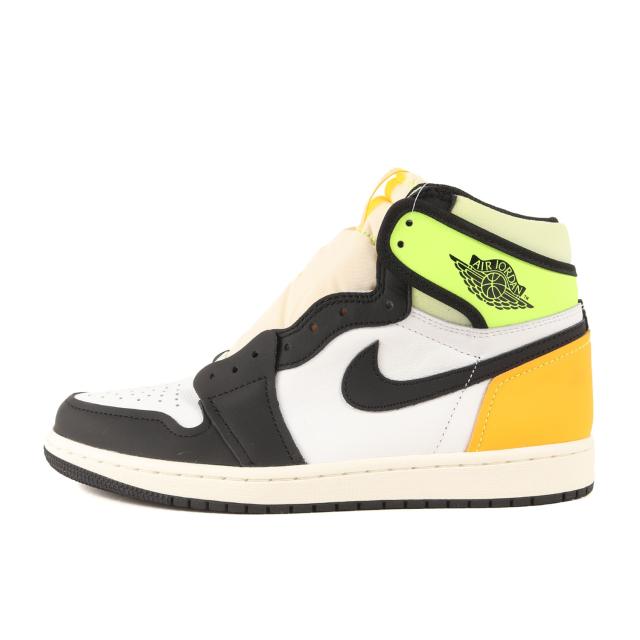 NIKE ナイキ サイズ:26.0cm AIR JORDAN 1 RETRO HIGH OG VOLT GOLD (555088-118) エアジョーダン1 レトロ ハイ ホワイト ブラック ボルト US8 ハイカット スニーカー シューズ 靴【メンズ】【K4275】