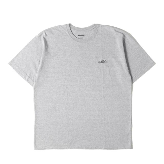 NEIGHBORHOOD ネイバーフッド Tシャツ グレー サイズ:L | 24SS ワンポイント ロゴ刺繍 クルーネック Tシャツ (NH . TEE SS-12) | トップス カットソー 半袖【メンズ】【中古】【美品】【K4533】