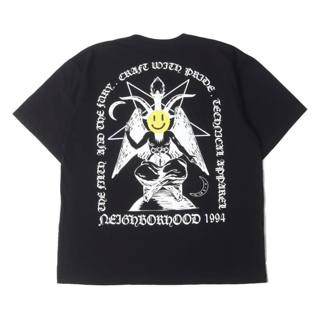 NEIGHBORHOOD ネイバーフッド Tシャツ ブラック 黒 サイズ:L | 24SS バックグラフィックプリント クルーネック Tシャツ (NH.TEE SS-23) | トップス カットソー 半袖【メンズ】【中古】【美品】【K4533】