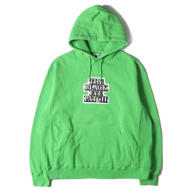 BlackEyePatch ブラックアイパッチ パーカー ライトグリーン サイズ:XL | 22SS ブランドロゴ リバースウィーブ スウェットパーカー (OG LABEL HOODIE) | トップス フーディー プルオーバー【メンズ】【中古】【K4534】