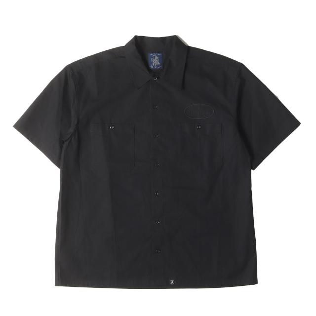 The Stylist Japan スタイリストジャパン シャツ ブラック 黒 サイズ:M | 24SS ワッペン付き 半袖 ワークシャツ (WORK SHIRTS S/S) | トップス カジュアルシャツ【メンズ】【中古】【美品】【K4535】