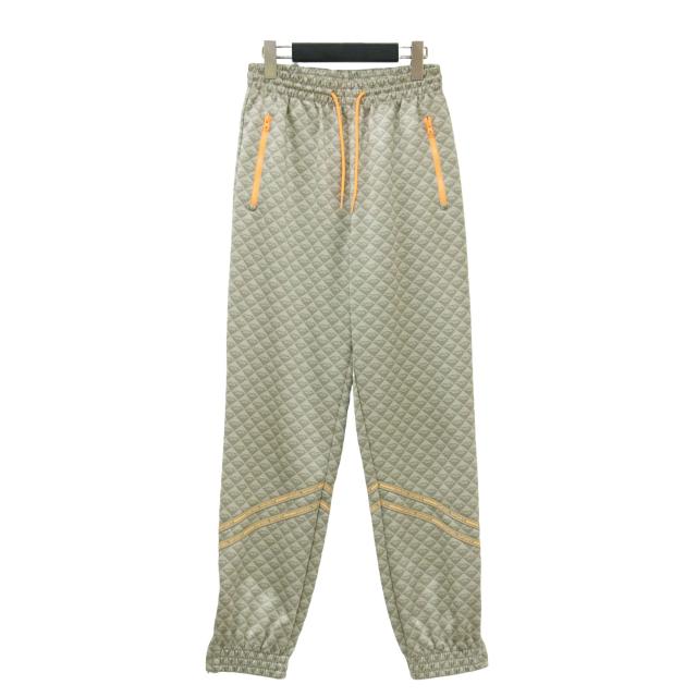 DIESEL ディーゼル パンツ ベージュ系 オレンジ サイズ:XS | 23春夏 モノグラム ロゴ トラックパン / イージーパンツ | スウェット 総柄 ウエストゴム 吸汗速乾加工 コットン | ボトムス ズボン【レディース】【中古】【K4536】