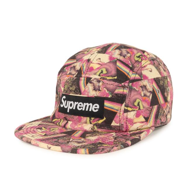 Supreme シュプリーム キャップ ピンク | Liberty 総柄グラフィック ボックスロゴ キャプキャップ (Thorgerson Camp Cap) | BOX LOGO | ブランド 帽子【メンズ】【中古】【美品】【K4540】