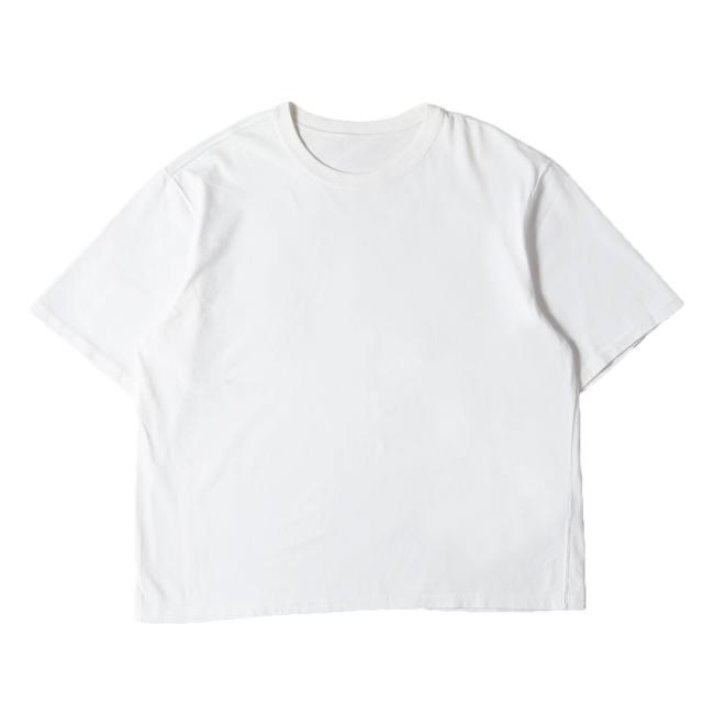 AKM エイケイエム Tシャツ ホワイト 白 サイズ:M | 24SS オーバーサイズ ルーズフィット ヘビーウェイト Tシャツ (COTTON TENJIKU S/S CREW-NECK LOOSE FIT T) | MADE IN JAPAN | トップス カットソー 半袖【メンズ】【中古】【美品】【K4540】