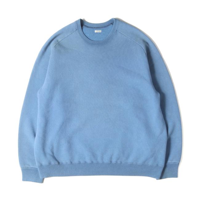 A.PRESSE アプレッセ スウェット ライトブルー サイズ:2 | 24SS ヴィンテージ加工 ラグラン スウェットシャツ (Vintage Sweatshirt 24SAP-05-01K) | トップス トレーナー プルオーバー【メンズ】【K4540】