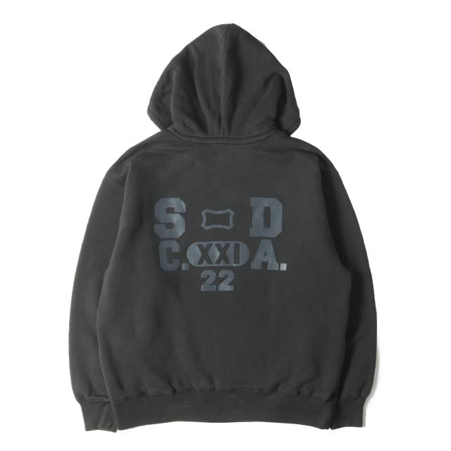 STANDARD CALIFORNIA スタンダードカリフォルニア パーカー ブラック 黒 サイズ:XL | 24AW バックロゴ 後付け ダブルフェイス スウェットパーカー (SD Logo After Hood Sweat) | トップス フーディー【メンズ】【中古】【美品】【K4541】