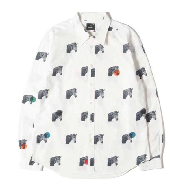 Paul Smith ポールスミス シャツ ホワイト 白 サイズ:XL | ゼブラ ドット ブロード ドレス シャツ (ZEBRA DOT PRINT SHIRT 182323 612P) / PS | MADE IN JAPAN  | トップス カジュアルシャツ 長袖【メンズ】【中古】【K4542】