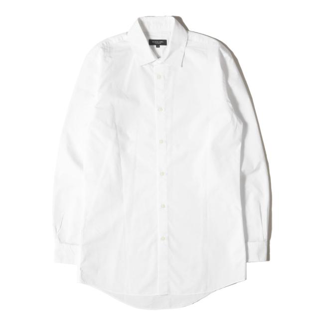 BLACK LABEL CRESTBRIDGE ブラック レーベル クレストブリッジ シャツ  ホワイト 白 サイズ:38 | ワンポイント CBエンブレム 刺繍 ブロード ドレス シャツ | コンバーチブルカフス | トップス カジュアルシャツ 長袖【メンズ】【中古】【K4543】