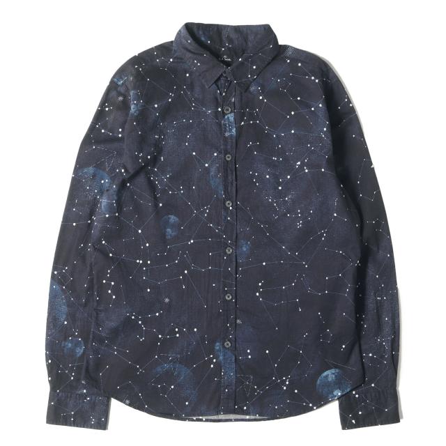 Paul Smith ポールスミス シャツ ネイビー系 サイズ:L | コンステレーション ジオメトリック ローン ドレス シャツ (243609 164L) | PS | MADE IN JAPAN | トップス カジュアルシャツ 長袖【メンズ】【中古】【美品】【K4543】