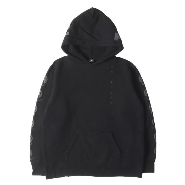 TAR / TOKYO AIR RUNNERS トウキョウ・エアランナーズ パーカー ブラック 黒 サイズ:L | リフレクタ—ブラックLリフレクタープリント スウェット パーカー | トップス フーディー【メンズ】【中古】【K4543】