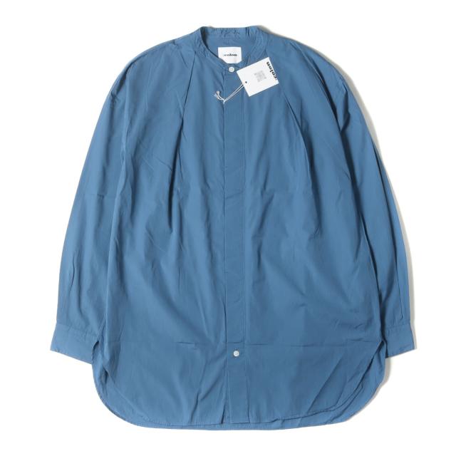 :colon コロン シャツ ブルー サイズ:1 | 24AW 1インプリーツ ブロード ロング シャツ (CSH-1) | 日本製 | トップス カジュアルシャツ 長袖【メンズ】【中古】【新品同様】【K4543】