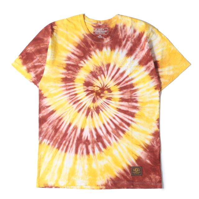 NEIGHBORHOOD ネイバーフッド Tシャツ イエロー サイズ:L | UGG 発泡プリント タイダイ染め クルーネックTシャツ (NHUG . DYE / C-CREW . SS) | トップス カットソー 半袖【メンズ】【中古】【美品】【K4544】