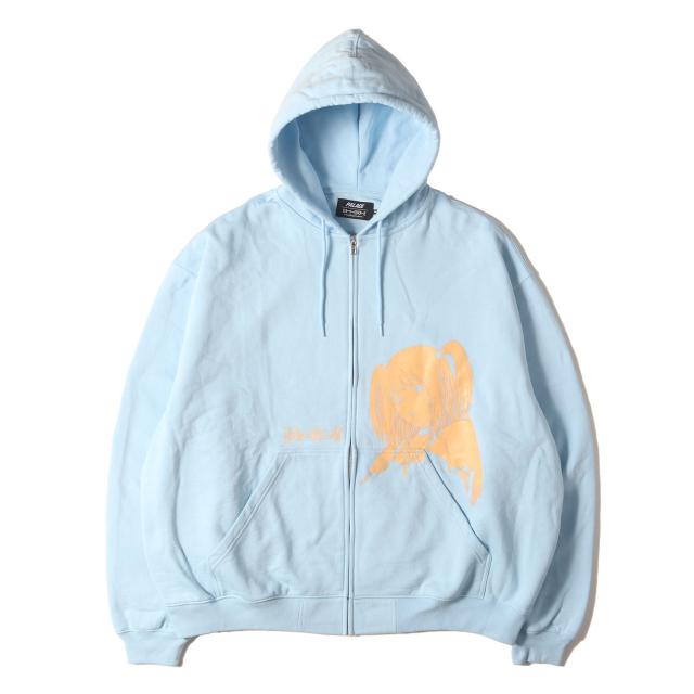 PALACE パレス パーカー スカイラインブルー サイズ:XXL | 25SS DEATH NOTE 弥 海砂 フルジップ スウェットパーカー (Misa Zip Hood) | トップス フーディー | コラボ【メンズ】【中古】【新品同様】【K4545】