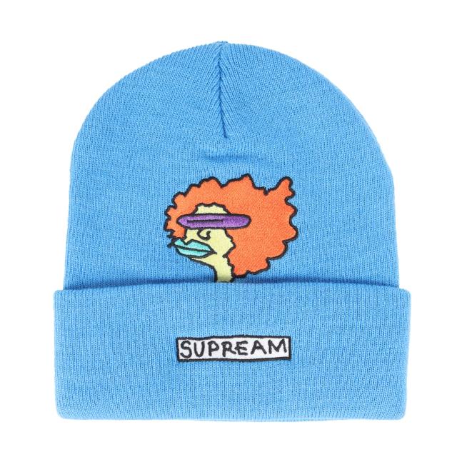 Supreme シュプリーム ビーニー ライトブルー サイズ:FREE | ゴンズロゴ ニット ビーニー (Gonz Ramm Beanie) | ブランド 帽子 ニットキャップ【メンズ】【中古】【新品同様】【K4550】