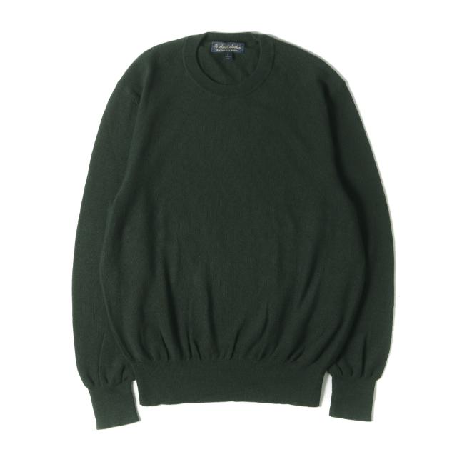 BROOKS BROTHERS ブルックスブラザーズ ニット カーキ サイズ:L | ハイゲージ メリノ ウール ニット (100092722) | Brookstech Merino | MADE IN ITALY | トップス セーター【メンズ】【中古】【美品】【K4551】