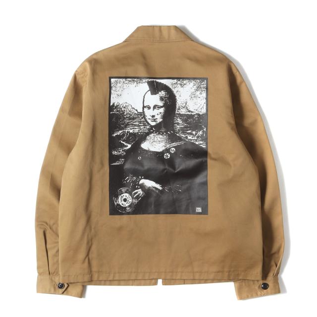 KIDILL キディル ジャケット ベージュ サイズ:46 | Dickies Winston Smith グラフィック ジップ ワーク ジャケット (Vietnam Jacket KL488) | アウター ブルゾン 上着 | コラボ【メンズ】【中古】【美品】【K4552】