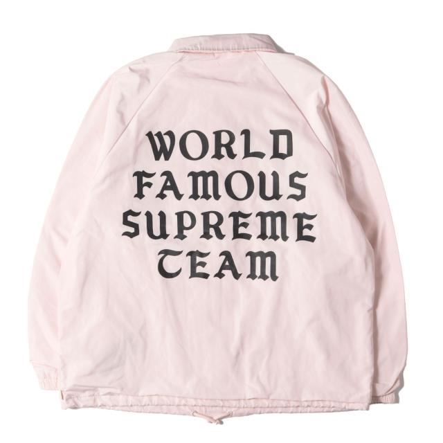 Supreme シュプリーム ジャケット ピンク サイズ:L | 20SS World Famousロゴ コーチジャケット (World Famous Coaches Jacket) | アウター ブルゾン 上着【メンズ】【中古】【美品】【K4559】
