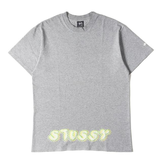 STUSSY ステューシー Tシャツ ヘザーグレー サイズ:M | 00s ブランドロゴ グラフィック クルーネック Tシャツ | トップス カットソー 半袖【メンズ】【中古】【K4556】